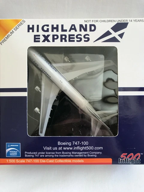INFLIGHT 500 BOEING 747-100 HIGHLAND EXPRESS Reg No G-HIHO Scale 1.500 ...