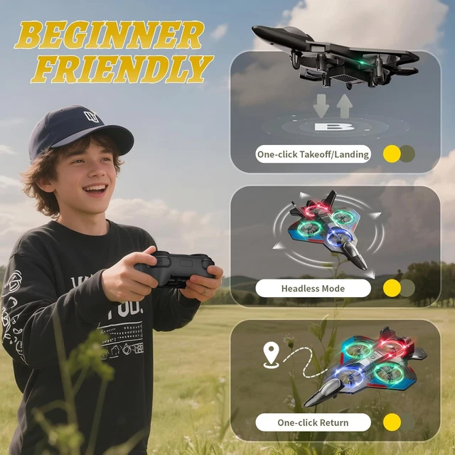 FOAM RC PLANE Drone for Kids Remote Control Airplane Fighter Jet with ...
