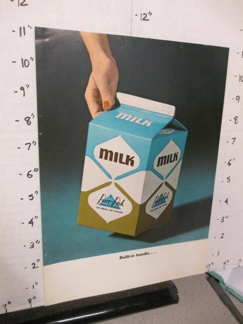 TRADE MAGAZINE AD grocery store 1963 PURE-PAK milk carton Detroit ...
