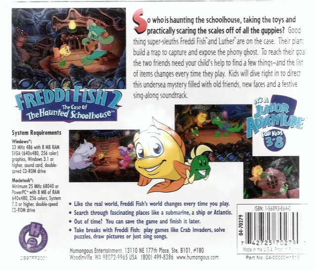 FREDDI FISH 2: The Case of The Haunted Schoolhouse $26.68 - PicClick CA