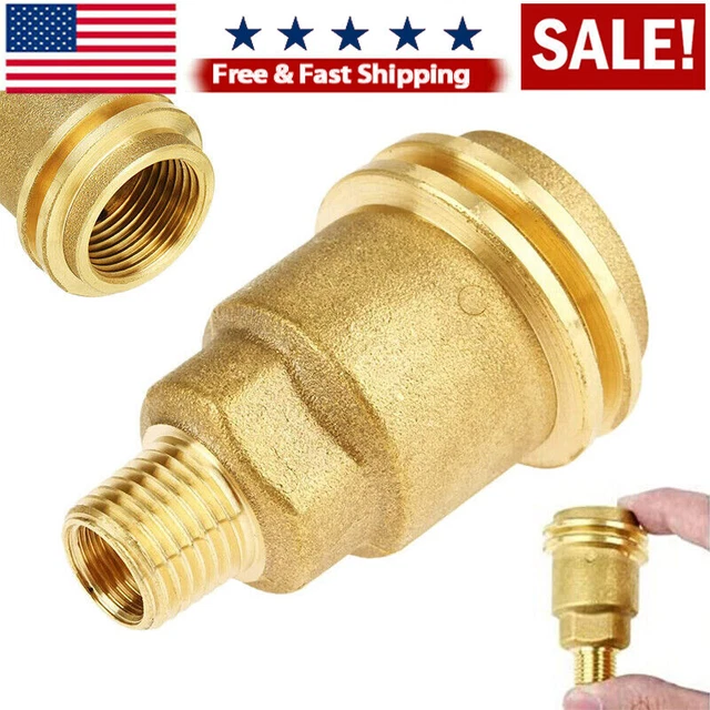 QCC1 NUT PROPANE Gas Fitting 1/4'' NPT Male Threaded Tank Adapter Quick ...