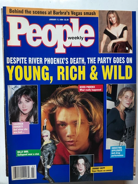 PEOPLE MAGAZINE JAN. 11, 1994 River Phoenix-Streisand-Johnny Depp £3.76 ...
