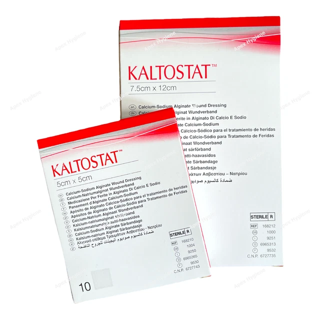 KALTOSTAT ALGINATE STERILE Wound dressing 10x20cm £7.50 - PicClick UK