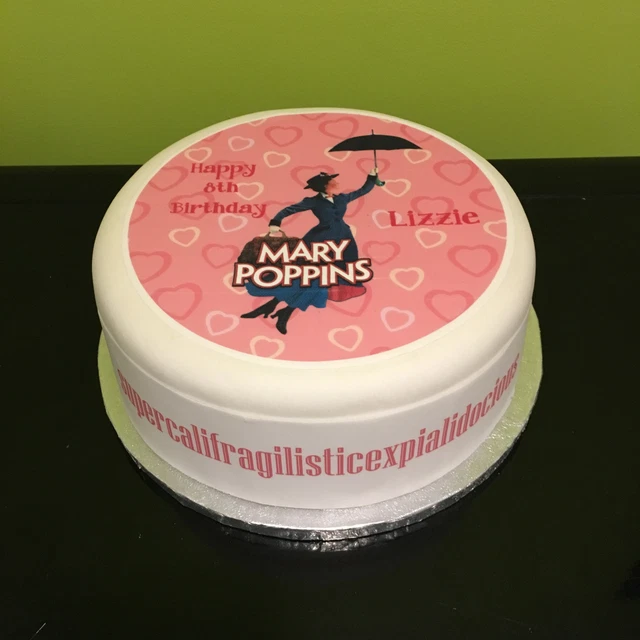 MARY POPPINS PRE-CUT Edible Icing Cake Topper or Ribbon 02 £5.45 ...