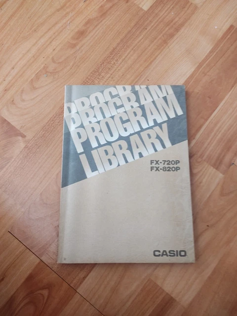 VINTAGE CASIO FX-720P & FX-820P Program Library Handbook Manual £14.99 ...