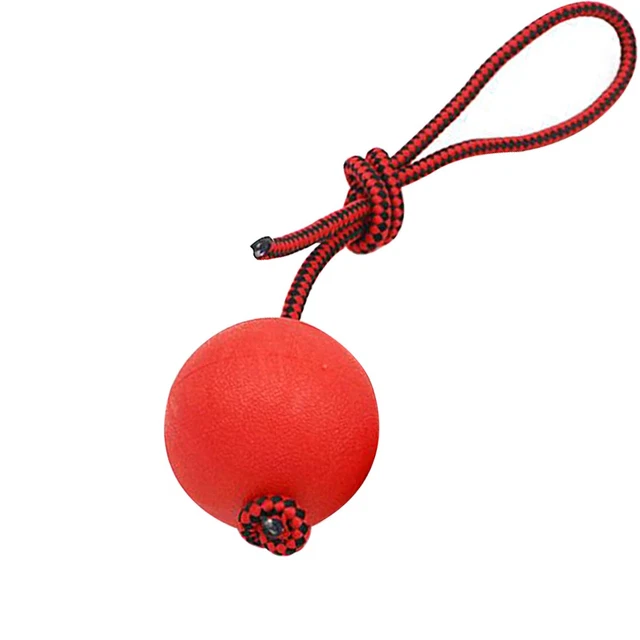 PET SOILD RUBBER Rope Ball Animal Training Chewing Toy Pet Indoor £4.67 ...