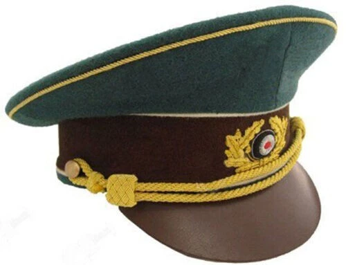 WW2 GERMAN POLITICAL Officer Visor Cap GreenVisor Hat Air Force 1 EUR ...