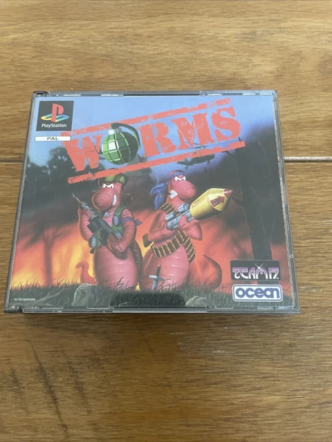 WORMS - SONY PlayStation 1 PS1 Big Box Video Game PAL - Complete with ...