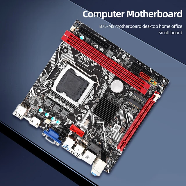 24PIN B75-MS MOTHERBOARD WIFI Support Desktop Computer Mainboard for PC ...