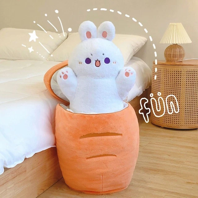 TAIYAKI CAT DOLL Rabbit Dog Transformation Stuffed Pillow Carrot Kids ...