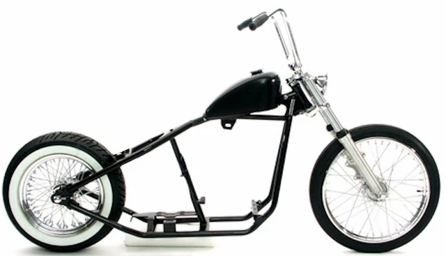 CADRE CHÂSSIS ROULANT rigide Hardtail Springer Bobber Chopper Harley ...