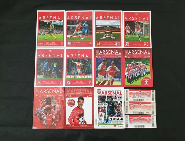 BUNDLE OF 10 Arsenal FC Programmes issued between 2015-2017 plus 3 ...