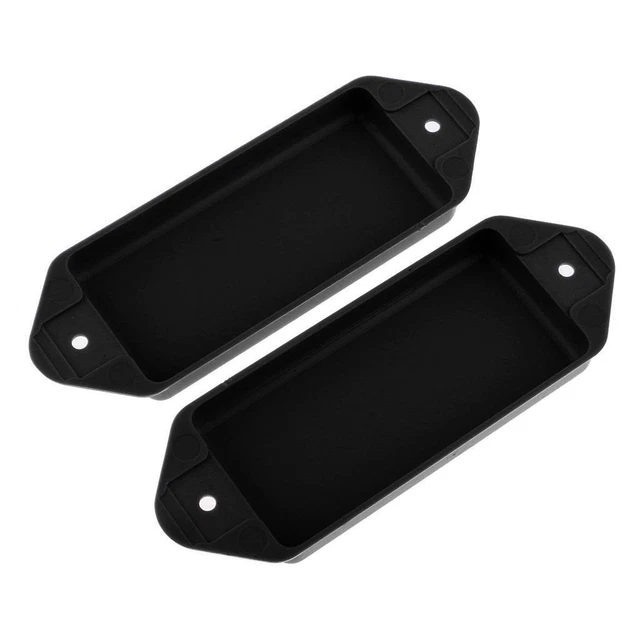 SET OF 2 P90 Dog-ear guitar Pickup Covers Black ,Undrilled £6.34 ...