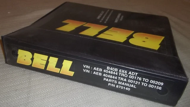 BELL B40B 6X6 Articulated Dump Truck Parts Manual Book Catalog £66.95 ...