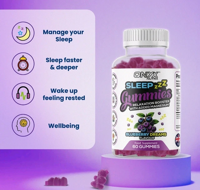 NIGHT-TIME GUMMIES WITH Magnesium, Night Time Support Supplement ...