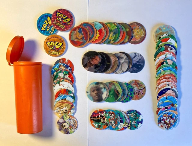 VINTAGE TAZOS BULK Lot - Simpsons, Star Wars, Space Jam, Looney Tunes ...