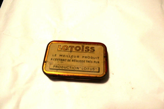 ANCIENNE BOITE VIDE Lotoiss Production Lotus En Métal Pour ...