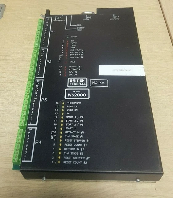 BRITISH FEDERAL WS2000 Weld Controller 01-70-10 Weld Timer WS2000 ...