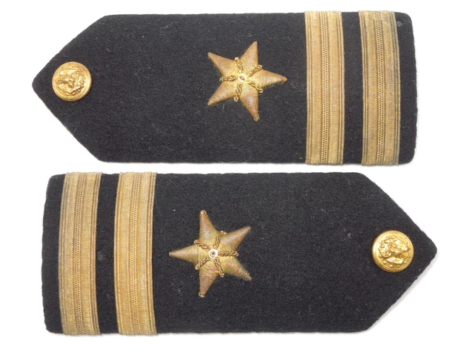 AUTHENTIC WWII USN US Navy Lieutenant Shoulder Boards Bullion £92.58 ...