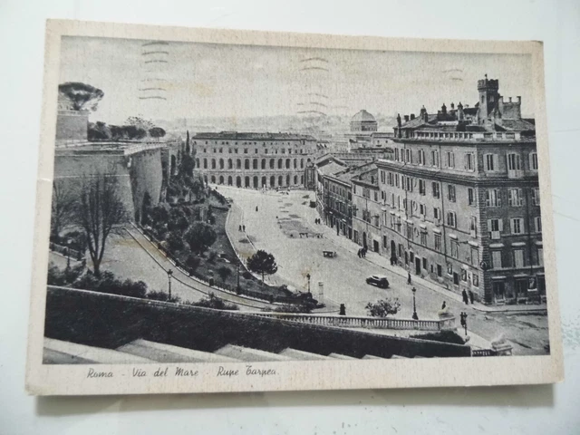 CARTOLINA VIAGGIATA &ROMA Via del Mare - Rupe Tarpea" 1938 EUR 7,00 ...