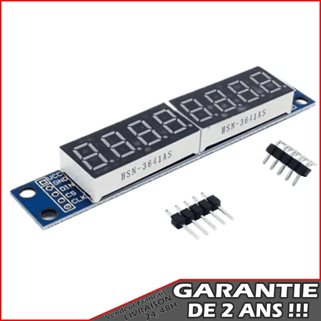 MODULE MAX7219 DISPLAY LED 8 Bit 7 Segment 5V Arduino Raspberry (684 ...
