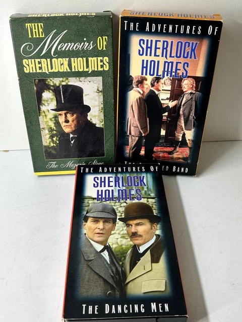 BUNDLE OF 3 The Adventures of Sherlock Holmes On VHS Video Cassette ...