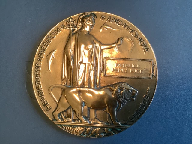 WW1 DEATH PENNY / Memorial Plaque Frederick Henry Fuge £90.00 - PicClick UK