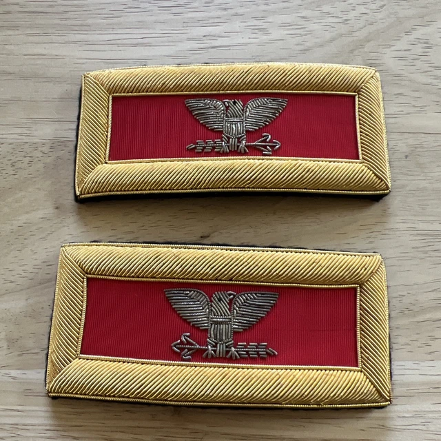 AUTHENTIC US ARMY Colonel Artillery Officer Shoulder Boards Straps ...