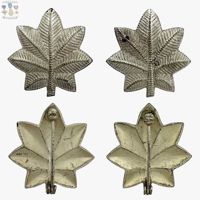 WW2 US ARMY LIEUTENANT COLONEL RANK INSIGNIA 1-1/8 x 1-1/16 INCH SIZE ...