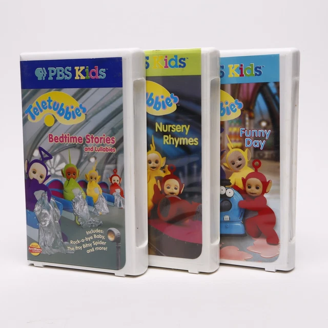 TELETUBBIES VHS LOT (Bedtime Stories, Funny Day, Nursery Rhymes) PBS ...