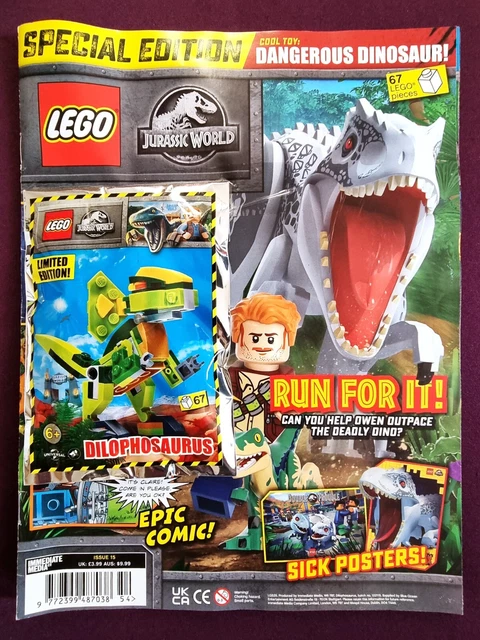 LEGO JURASSIC WORLD Dilophosaurus Magazine Issue 15 Dino Rare Limited ...