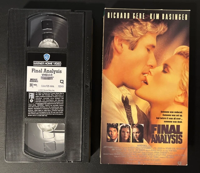FINAL ANALYSIS VHS VCR Movie Richard Gere Kim Basinger- Excellent ...