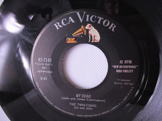 TWIN-TONES (JIM AND John Cunningham) My Dear 1958 7" 45 RCA Victor 47 ...