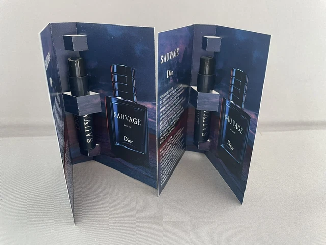 2X DIOR SAUVAGE ELIXIR Concentrated Fragrance (2x 1ml Size) Sample Vial ...