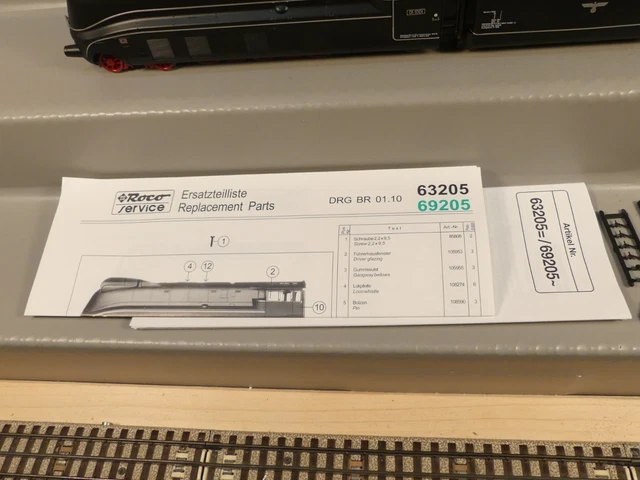 ROCO 63205 BR 01 1001 Stromlinienlok DC H0 Gleichstrom Lok Dampflok Ovp ...