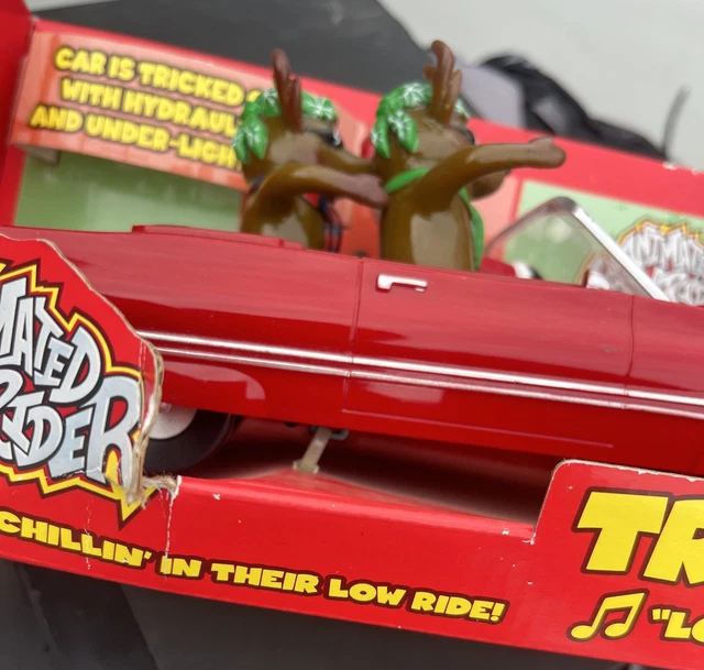 GEMMY CHRISTMAS LOW Rider Red Impala Car w/ Santa & 2 Reindeer Animated ...