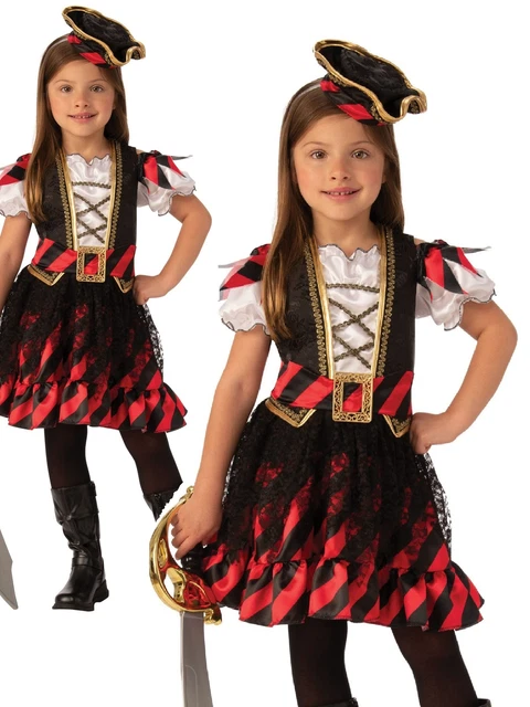 DÉGUISEMENT FILLE PIRATE Enfants Livre Jour de Luxe Costume EUR 42,25 ...