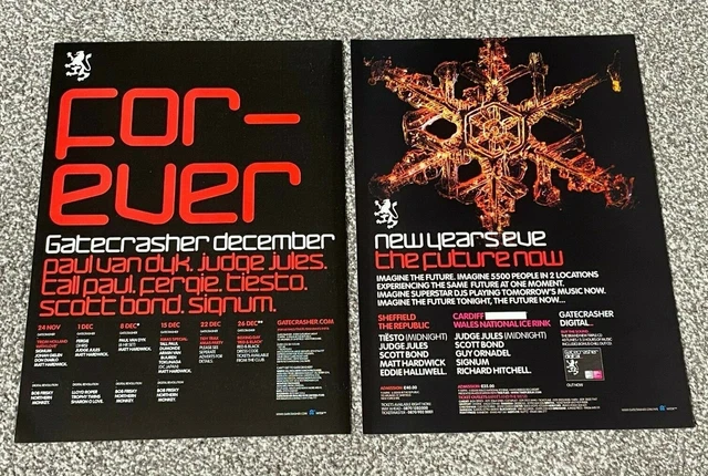VINTAGE 2001 MAGAZINE Advert Picture Flyer Gatecrasher New Years Eve ...