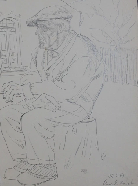 ANCIEN DESSIN AU crayon portrait de cigarette homme âgé fumant EUR 87 ... ANCIEN DESSIN AU crayon portrait de cigarette homme âgé fumant EUR 87 ...