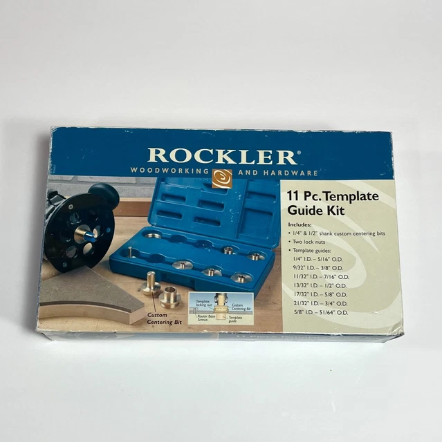 ROCKLER 11 PIECE Router Template Guide Kit Woodworking $28.88 - PicClick