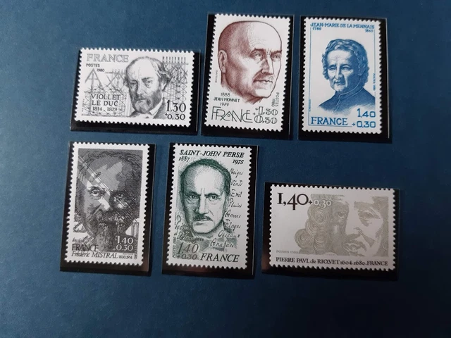 TIMBRE - FRANCE 1980-Série Personnages Célèbres-n° 2095 à 2100- EUR 1,50 - PicClick FR