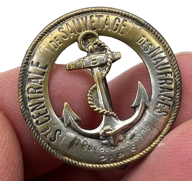 ANCIEN INSIGNE BADGE Société Centrale De Sauvetage Des Nauvrages Paris ...
