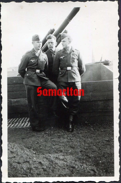 I2/3 WW2 ORIGINAL Photo Of German Wehrmacht Aa Anti Aircraft Gun Crew ...