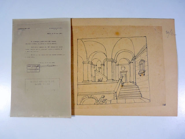 DESSIN ORIGINAL DE Louis DAVID 1748-1825 avec certificat d'authenticité ...