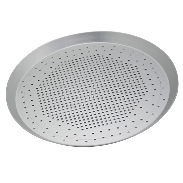 LARGE PIZZA PANS Metal Mesh Baking Trays Metal Pizza Pan Pizza Cooking ...