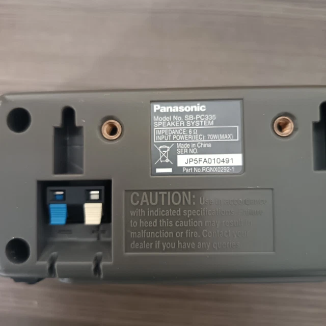 PANASONIC CENTER CENTRE Speaker SB-PC335 Centre Speaker Only - Used And ...