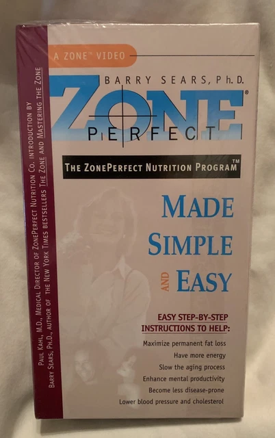PROGRAMME DE NUTRITION ZonePerfect simple et facile VHS Barry Sears ...