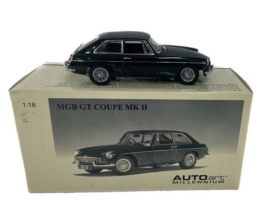 AUTOART MODELS 1969 MGB GT COUPE MKII GREEN 1/18 SCALE DIECAST MODEL ...