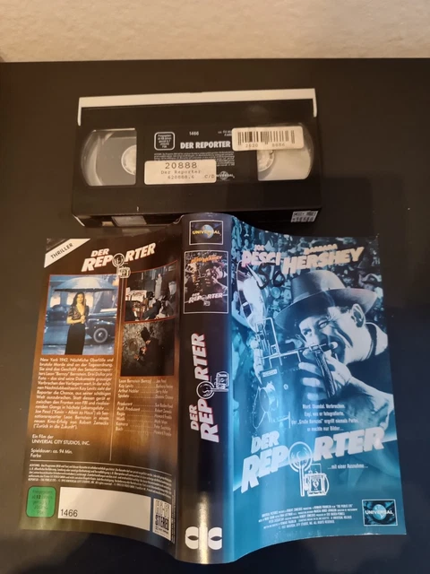 VHS DER REPORTER mit Joe Pesci und Barbara Hershey PAL Universal/CIC ...