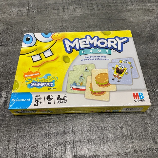 SPONGEBOB SQUAREPANTS MEMORY Game kids matching memory Nickelodeon 2008 ...